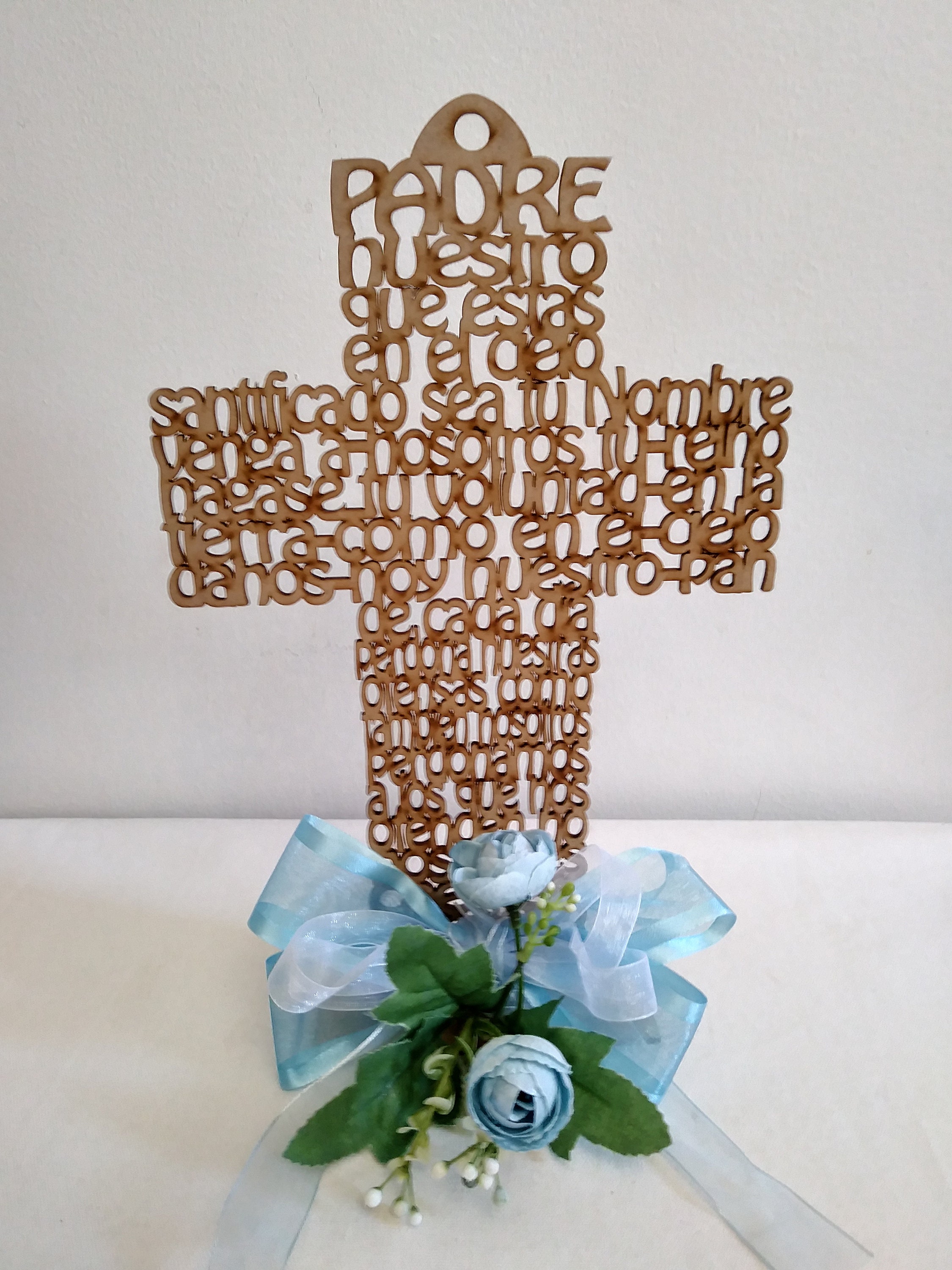Cross Our Father First Holy Communion Centerpiece, Our Lord's Prayer ...