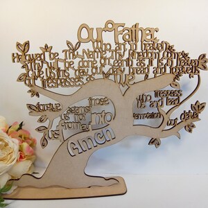 Our Father Prayer Tree. Lord's Prayer First Holy Communion Centerpiece ...
