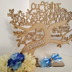 Our Father Prayer Tree. Lord's Prayer First Holy Communion Centerpiece ...
