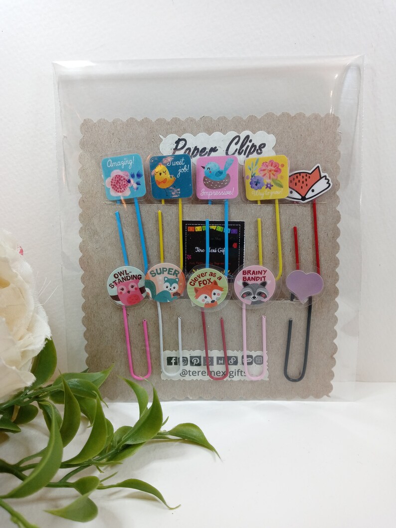 Sticker Paper Clips - Etsy