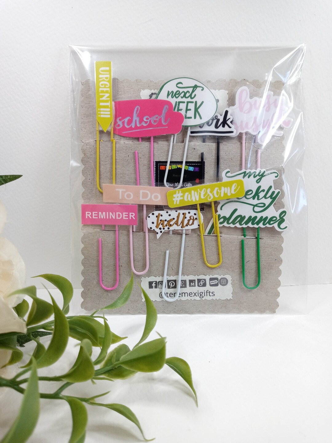 Sticker Paper Clips, Notes Bookmark Paper Clips, Planner Accessory ...