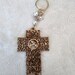Keychain Wooden Cross First Communion Party Favors. Baptism - Etsy