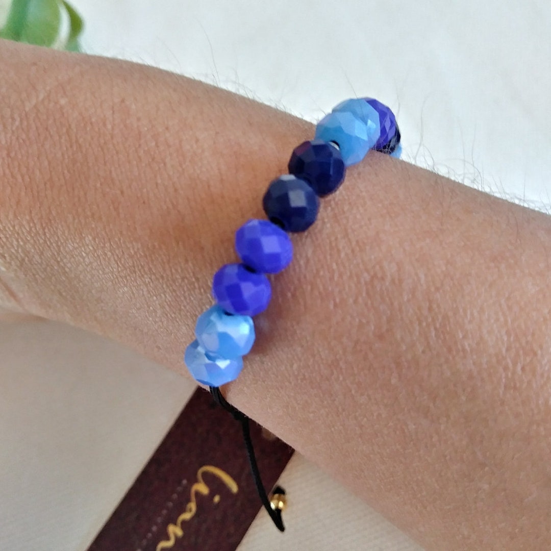Mexican Beaded Adjustable Bracelet. Handmade Woman Black Bracelet ...