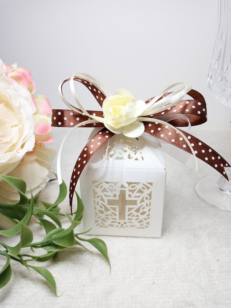 12 First Communion Favors Boxes. Laser Cut Party Favors. Religious Box ...