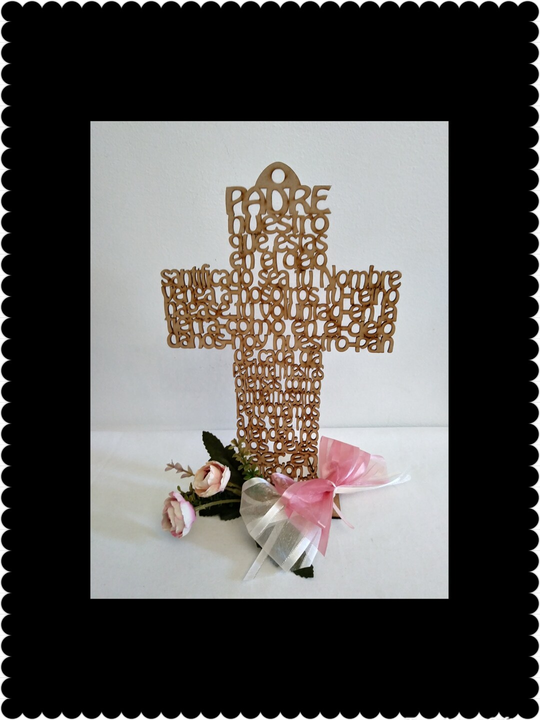 Cross Our Father First Holy Communion Centerpiece, Our Lord's Prayer ...