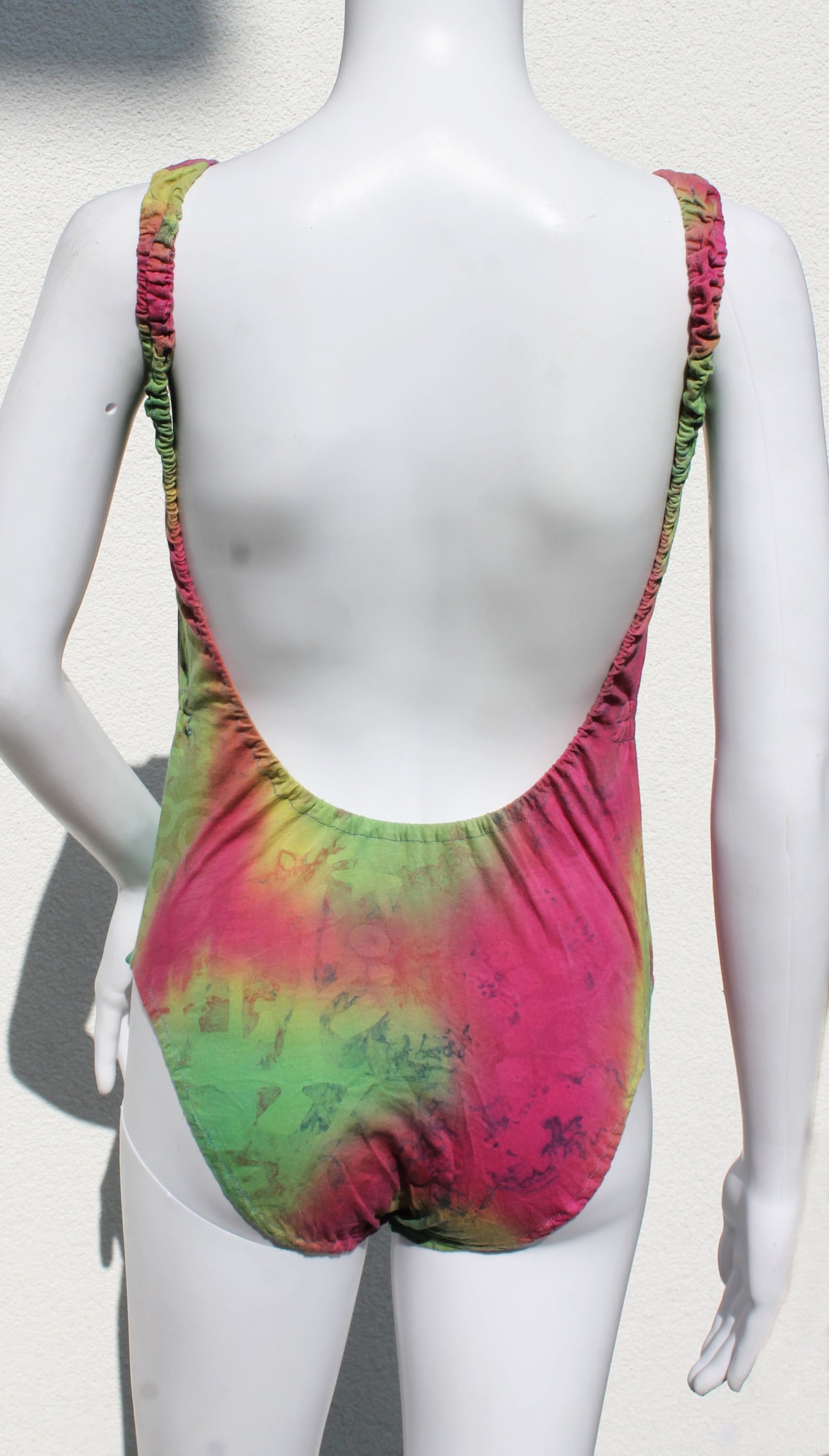 Vintage Batik Swimsuit / Batik Badeanzug / Colorfull 80s Batik Swimwear ...