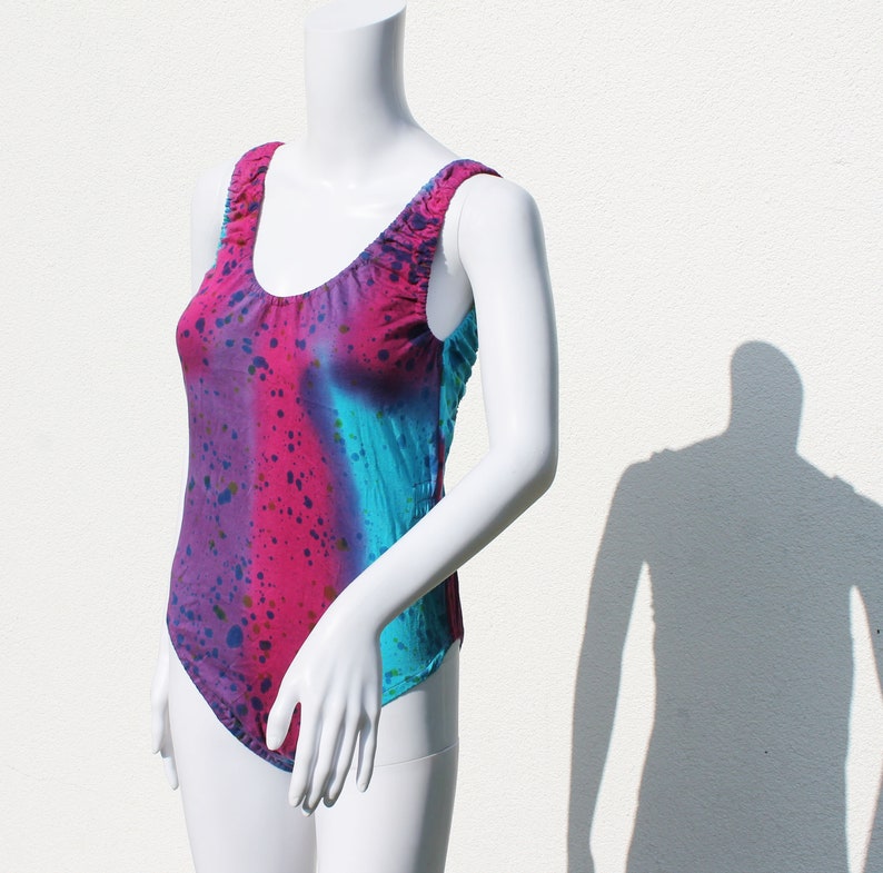 Vintage Batik Swimsuit / Batik Badeanzug / Colorfull 80s Batik Swimwear ...