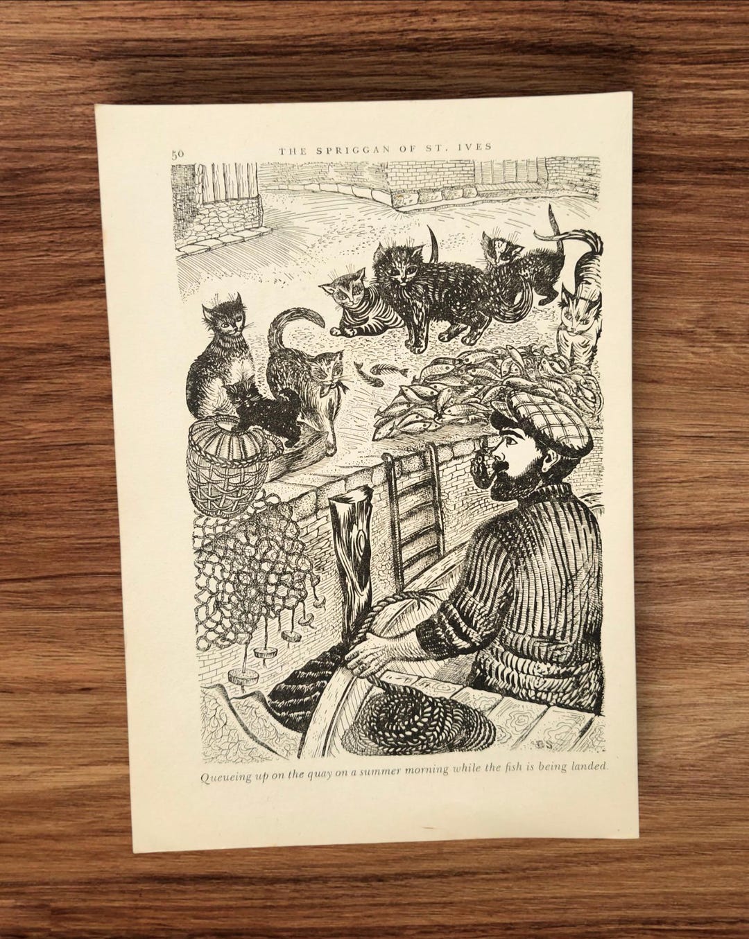 Vintage 1940s the Spriggan of St Ives Book Print Picture Lithograph ...