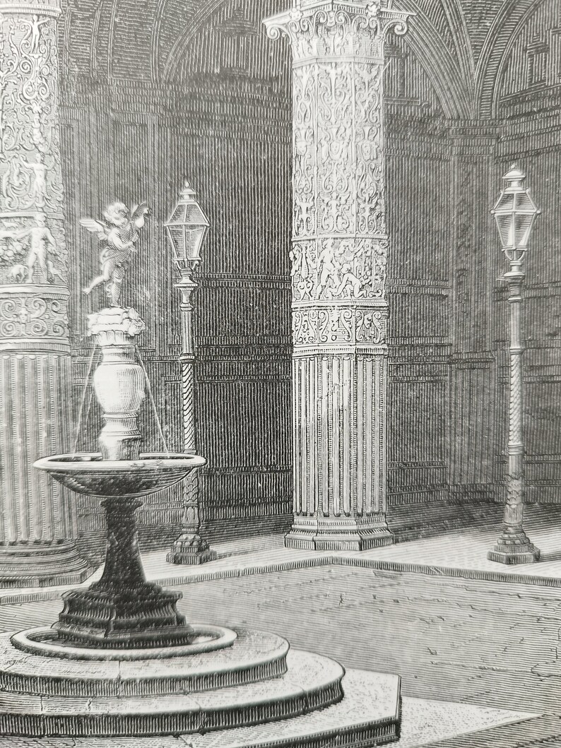 Antique 1890s Gothic Architecture Book Print Lithographs , Victorian ...