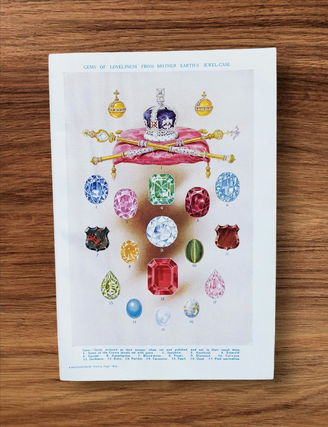 Original Antique 1920s British Royal Coronation Crown Gem Stones Book ...