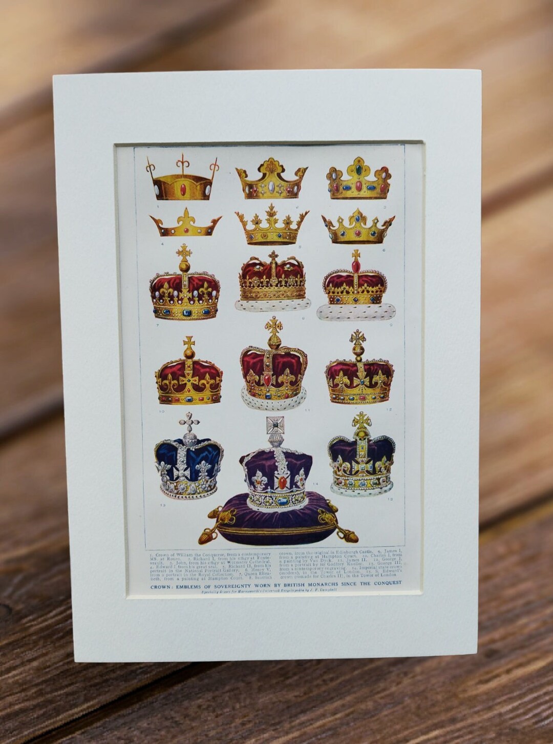 Vintage 1940s Crowns Emblems of Sovereignty Worn by British Monarchs ...