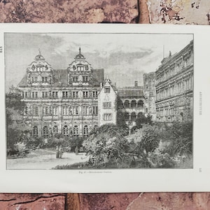 Antique 1890s Gothic Architecture Book Print Lithographs , Victorian ...