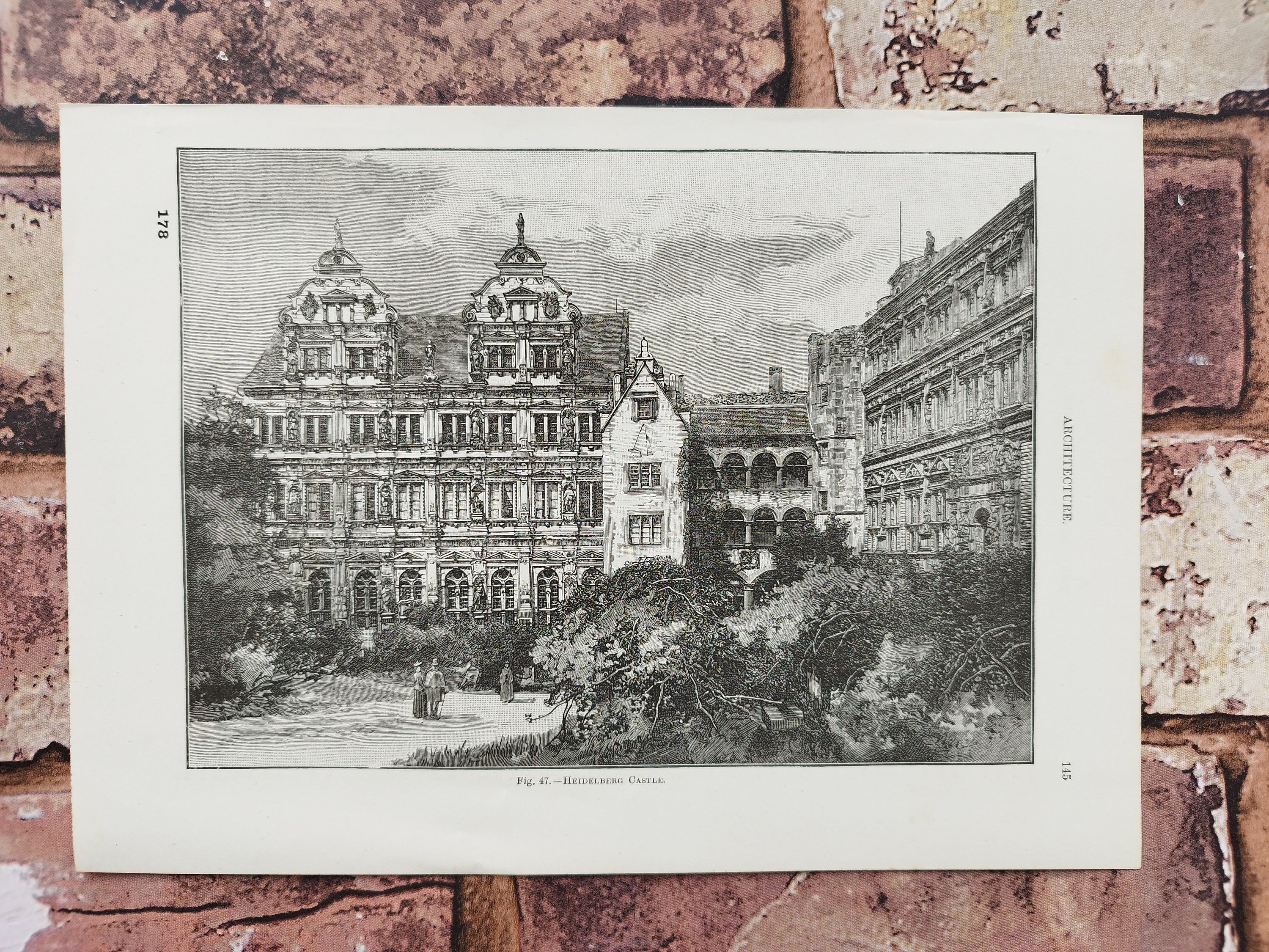 Antique 1890s Gothic Architecture Book Print Lithographs , Victorian ...