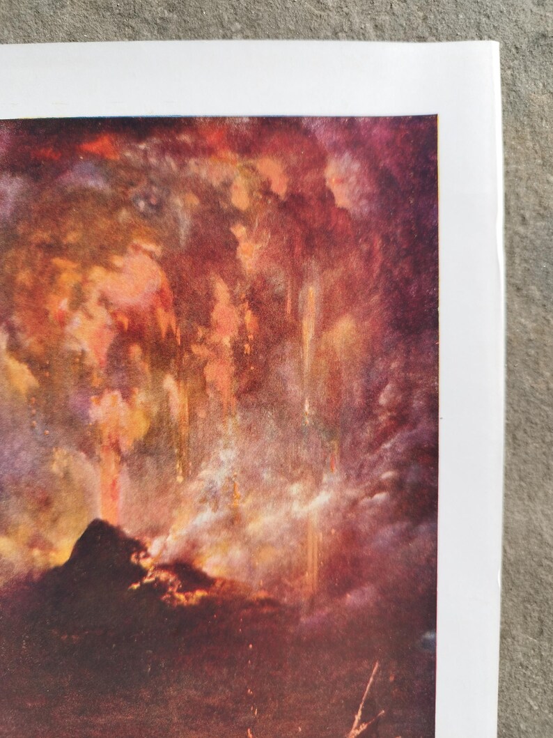Original Antique 1915 the Eruption of Krakatoa Volcano Volcanic Cone ...