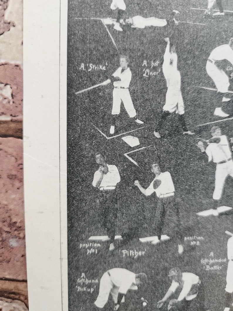 Original Vintage 1920s American Baseball Book Print , Vintage Old ...