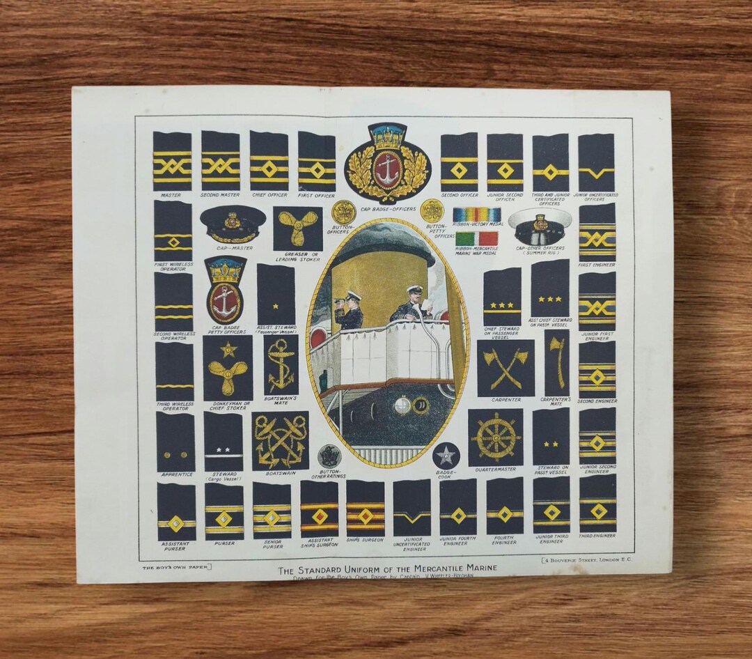 Genuine Antique the Standard Uniform of the Mercantile Marine Royal ...