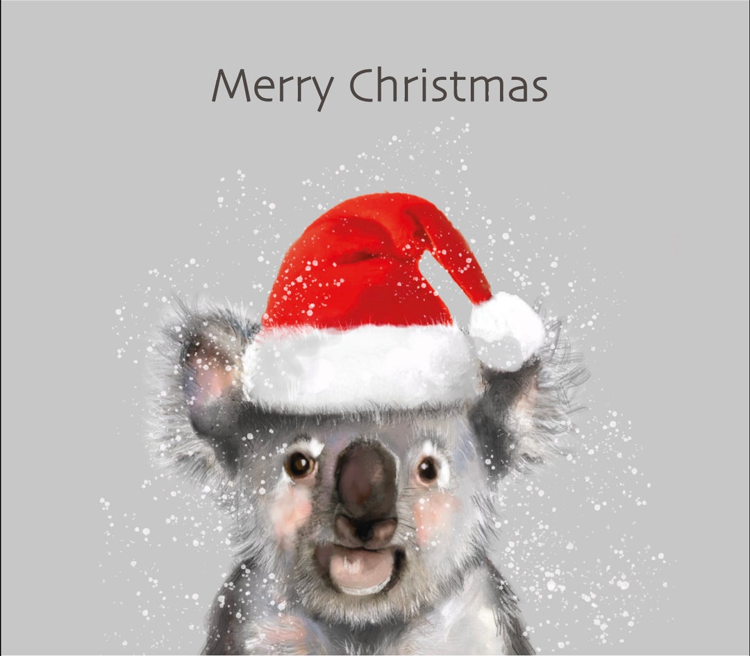Koala Christmas Card - Etsy UK