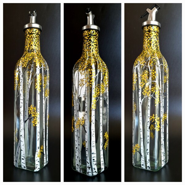 Painted Oil Bottle - Etsy