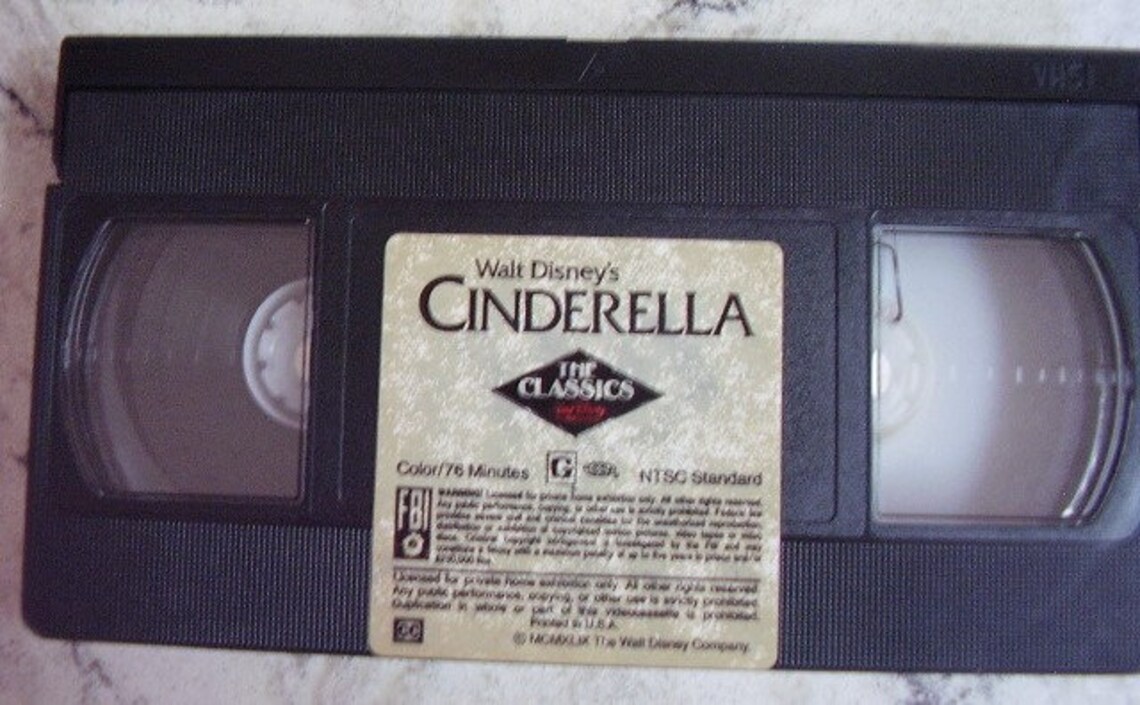 Walt Disney's Cinderella-vhs - Etsy