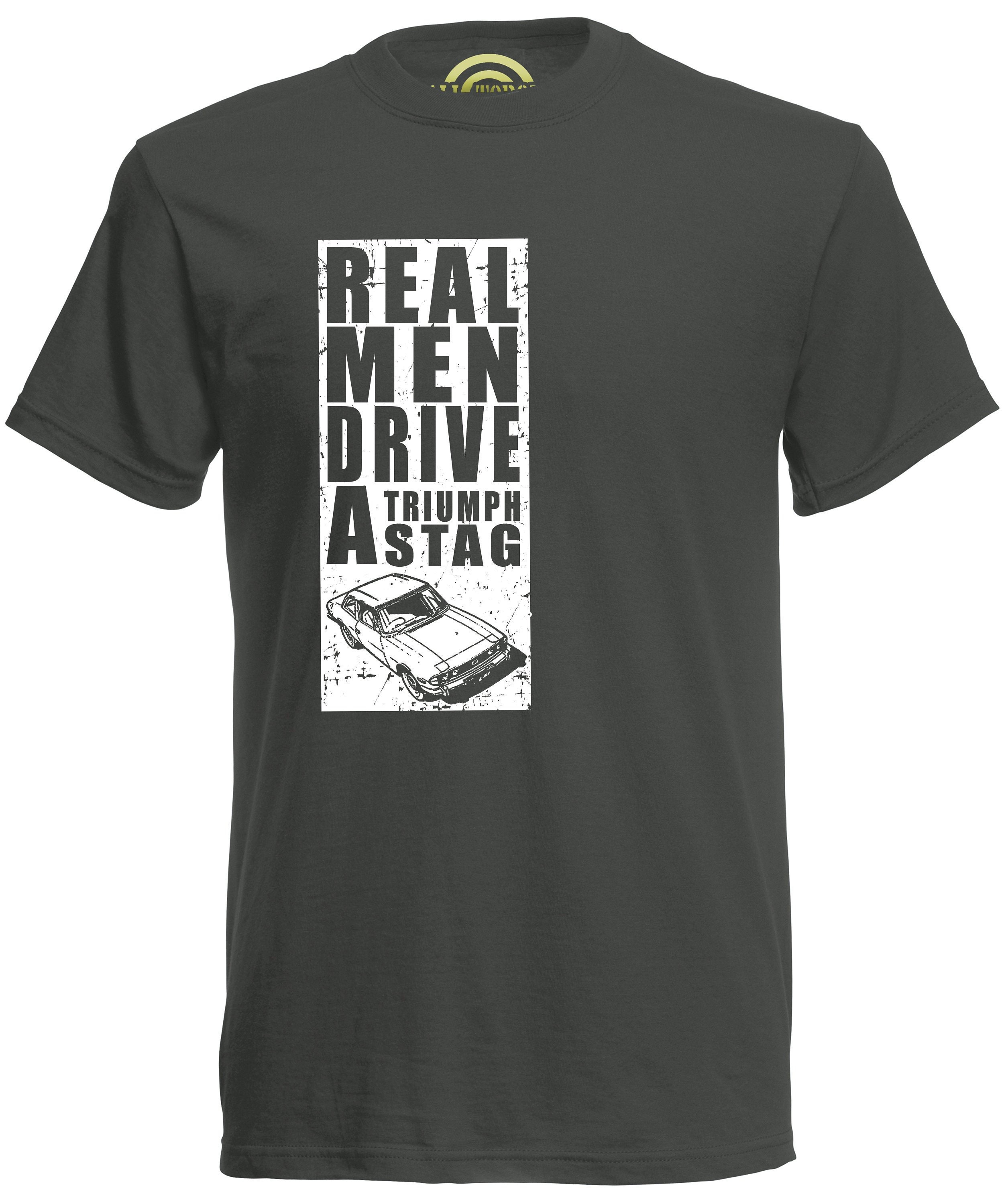 Real Men Drive a Stag Men's T-shirt - Etsy