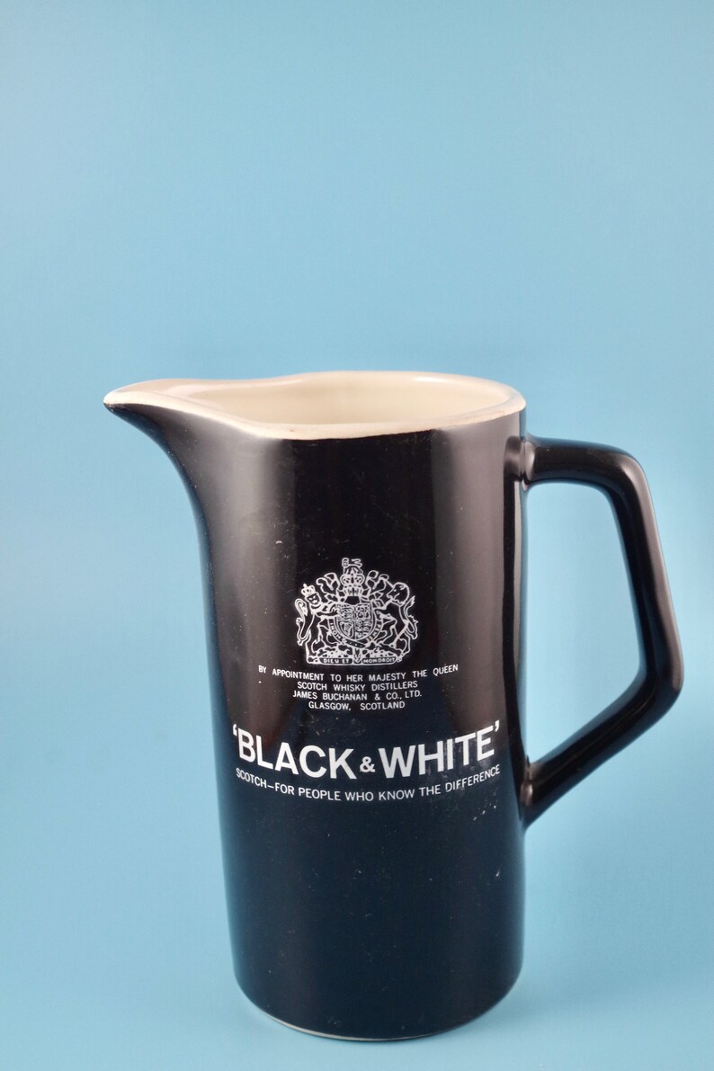 Black and White Pitcher - Etsy