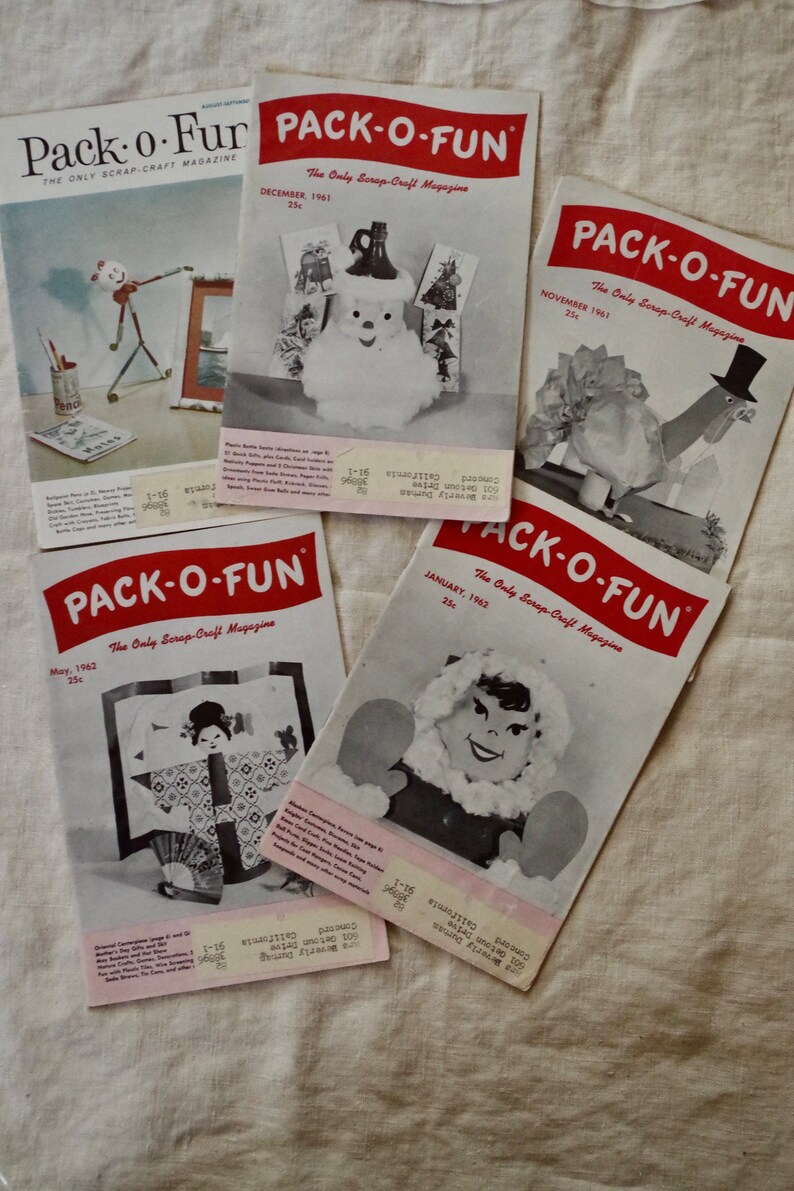 Pack-o-fun Magazines From From 1961 And1962 - Etsy