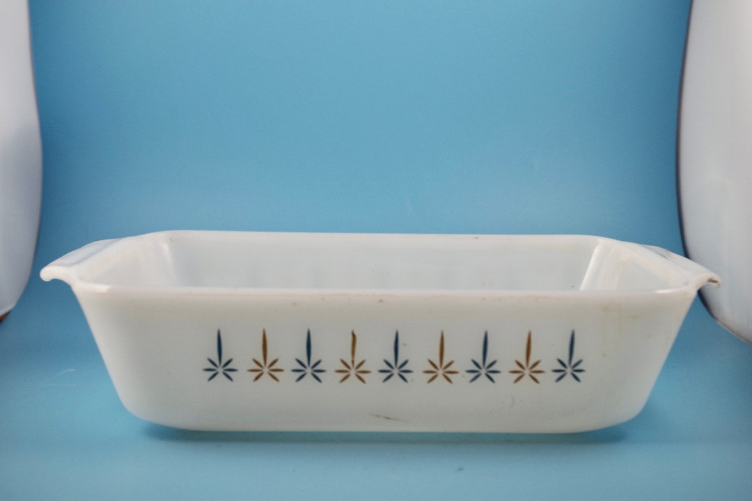 Fire King Loaf Pan With the Candle Stick Pattern - Etsy