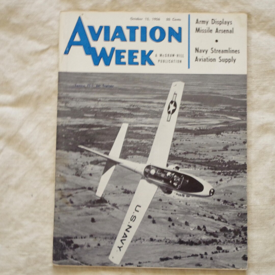 Aviation Week Magazine Oct 1956 - Etsy