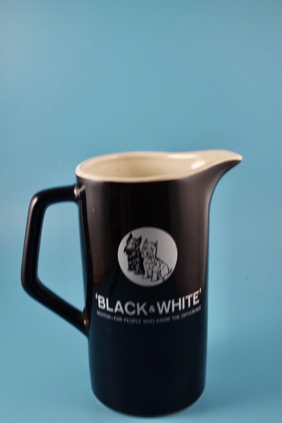 Black and White Pitcher | Etsy