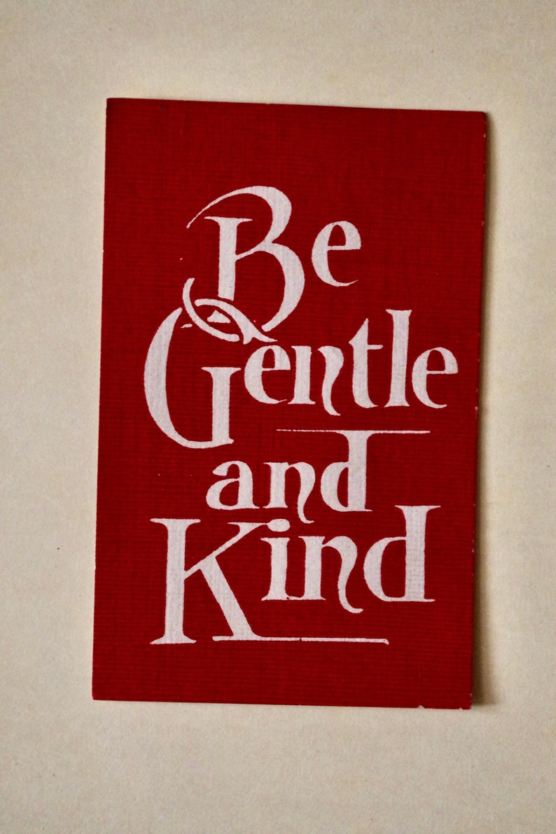 Be Gentle and Kind Post Card - Etsy