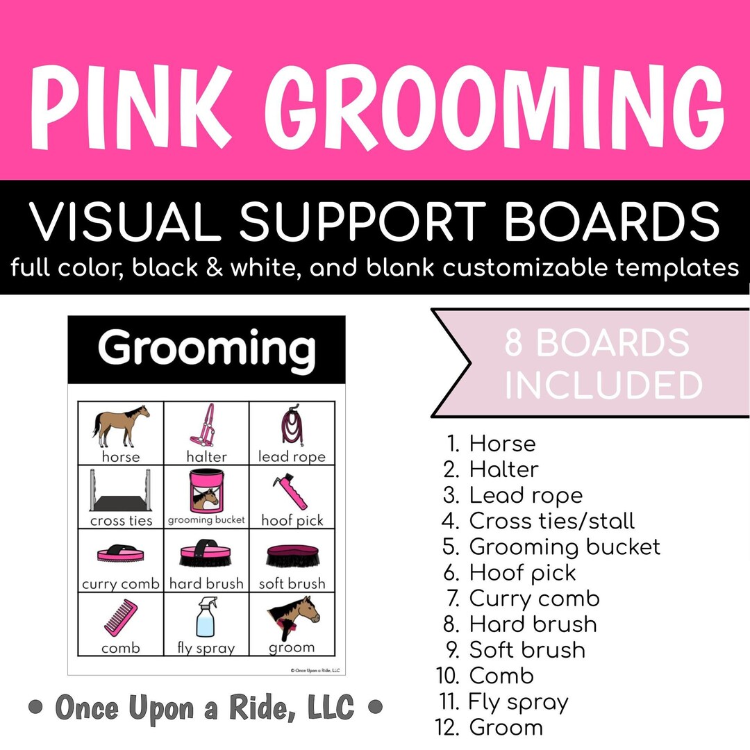PINK Grooming Visual Support Boards - Etsy