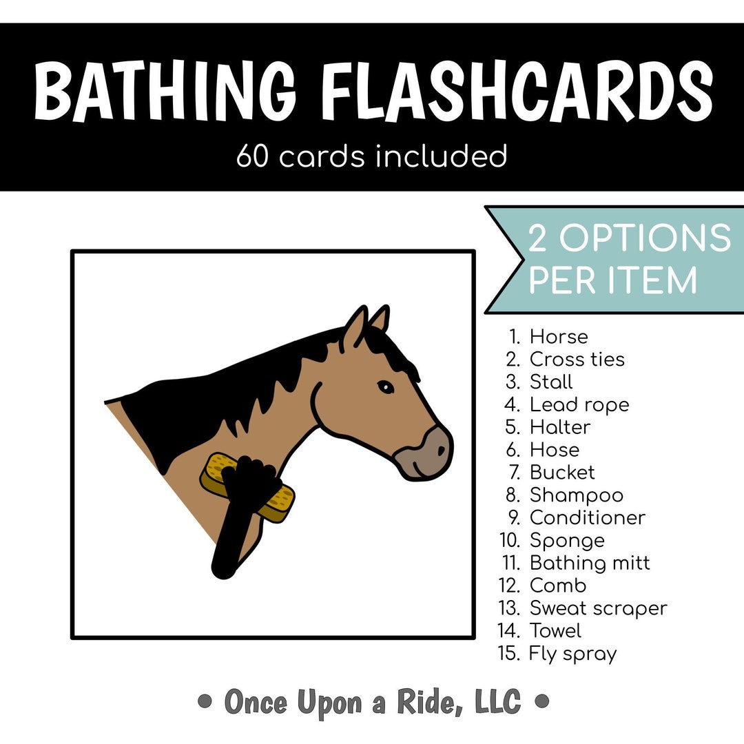 Bathing Flashcards - Etsy