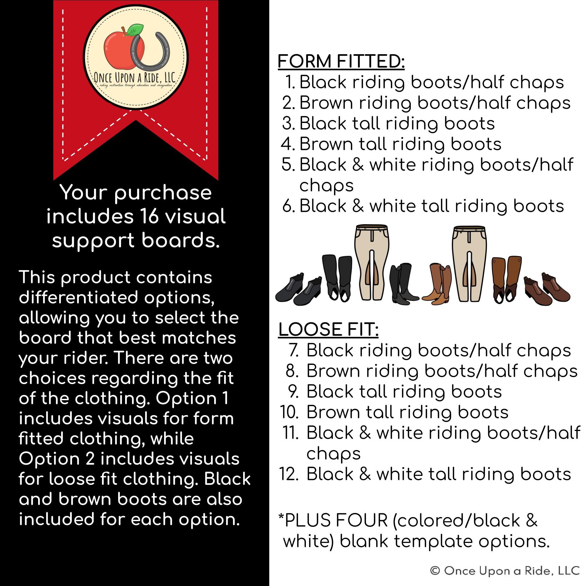 RED English Rider Visual Support Boards - Etsy