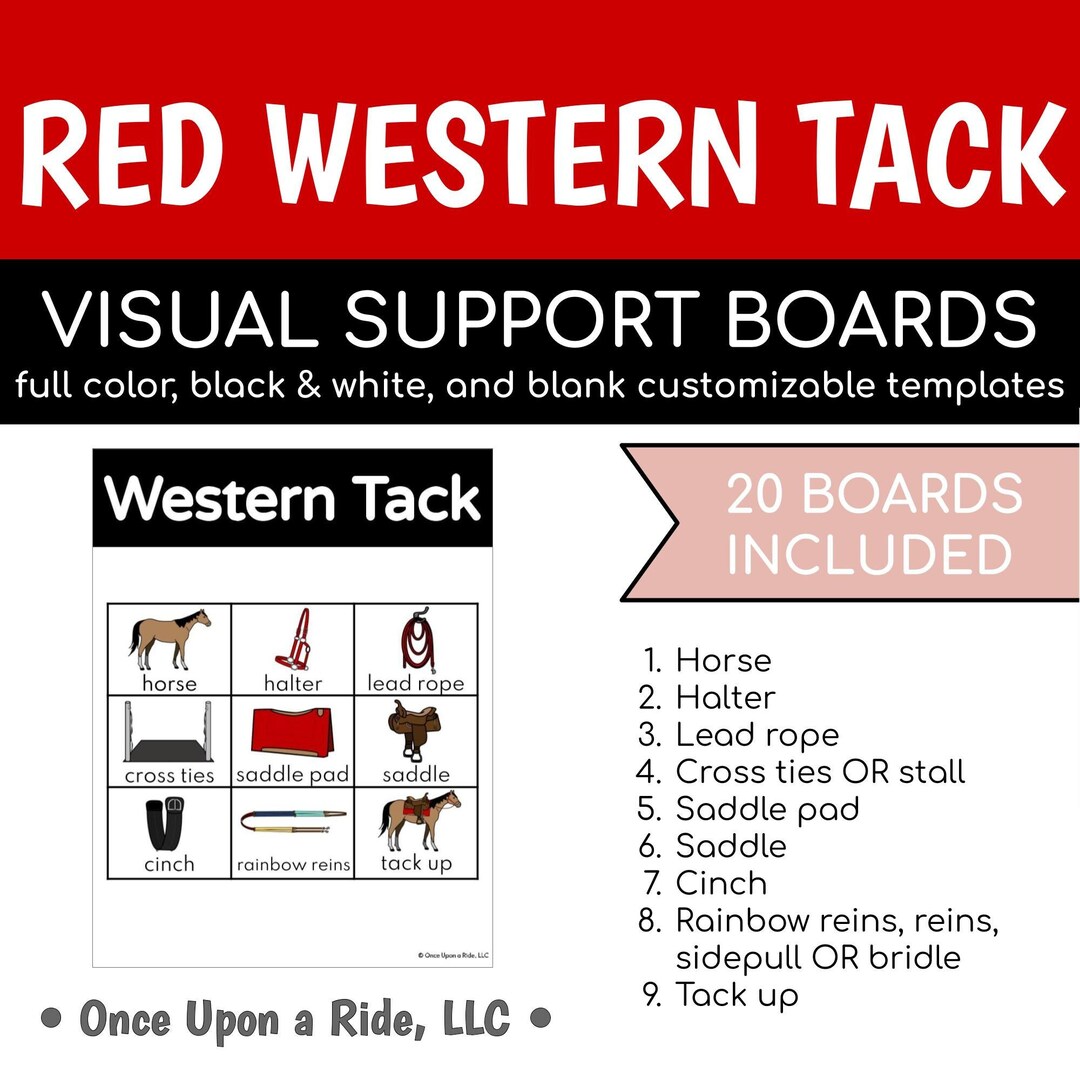 RED Western Tack Visual Support Boards - Etsy