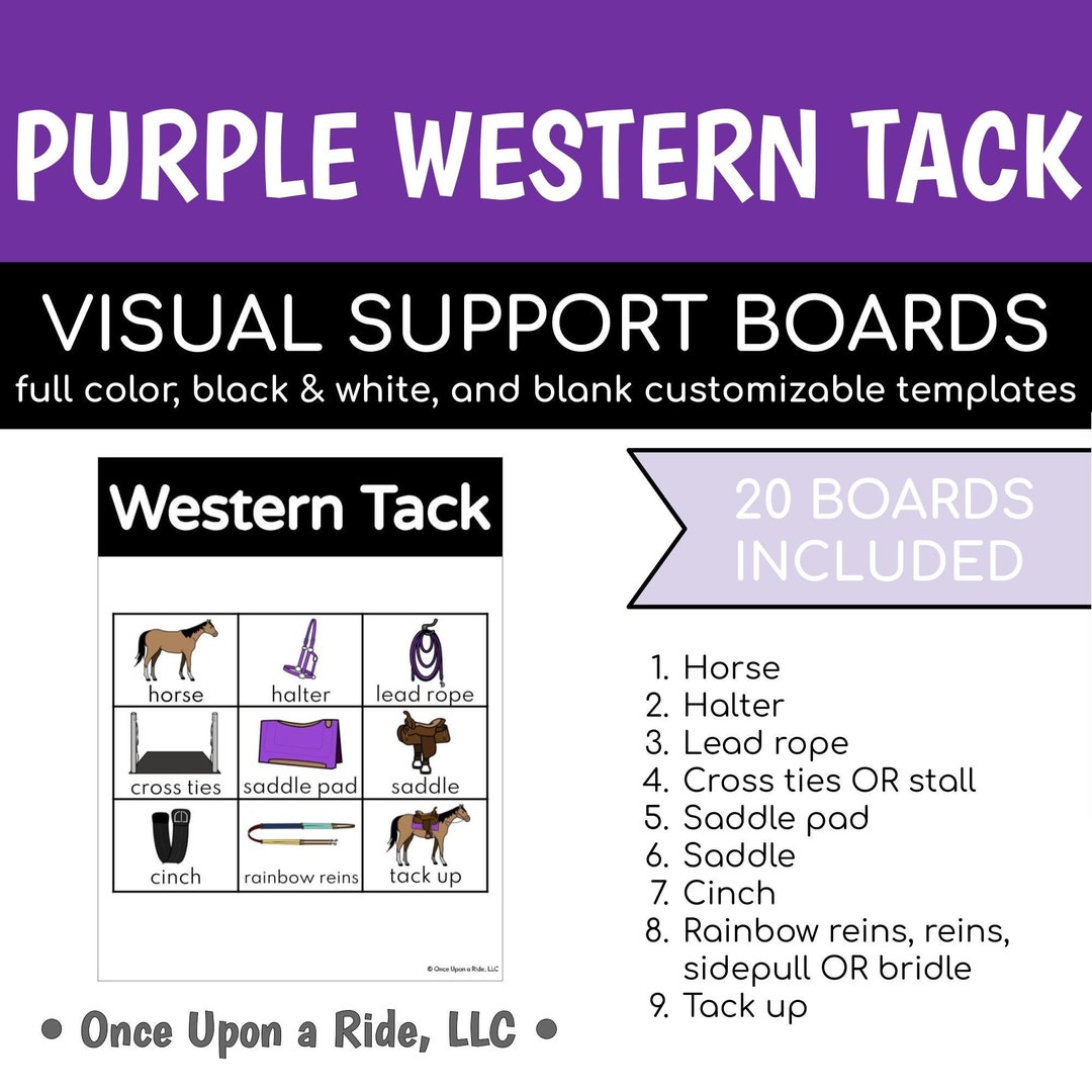PURPLE Western Tack Visual Support Boards - Etsy