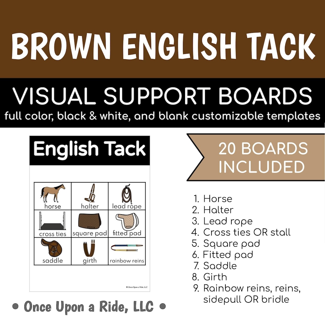 BROWN English Tack Visual Support Boards - Etsy
