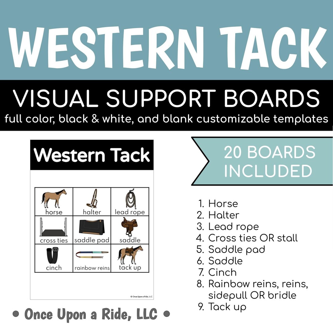 Western Tack Visual Support Boards - Etsy