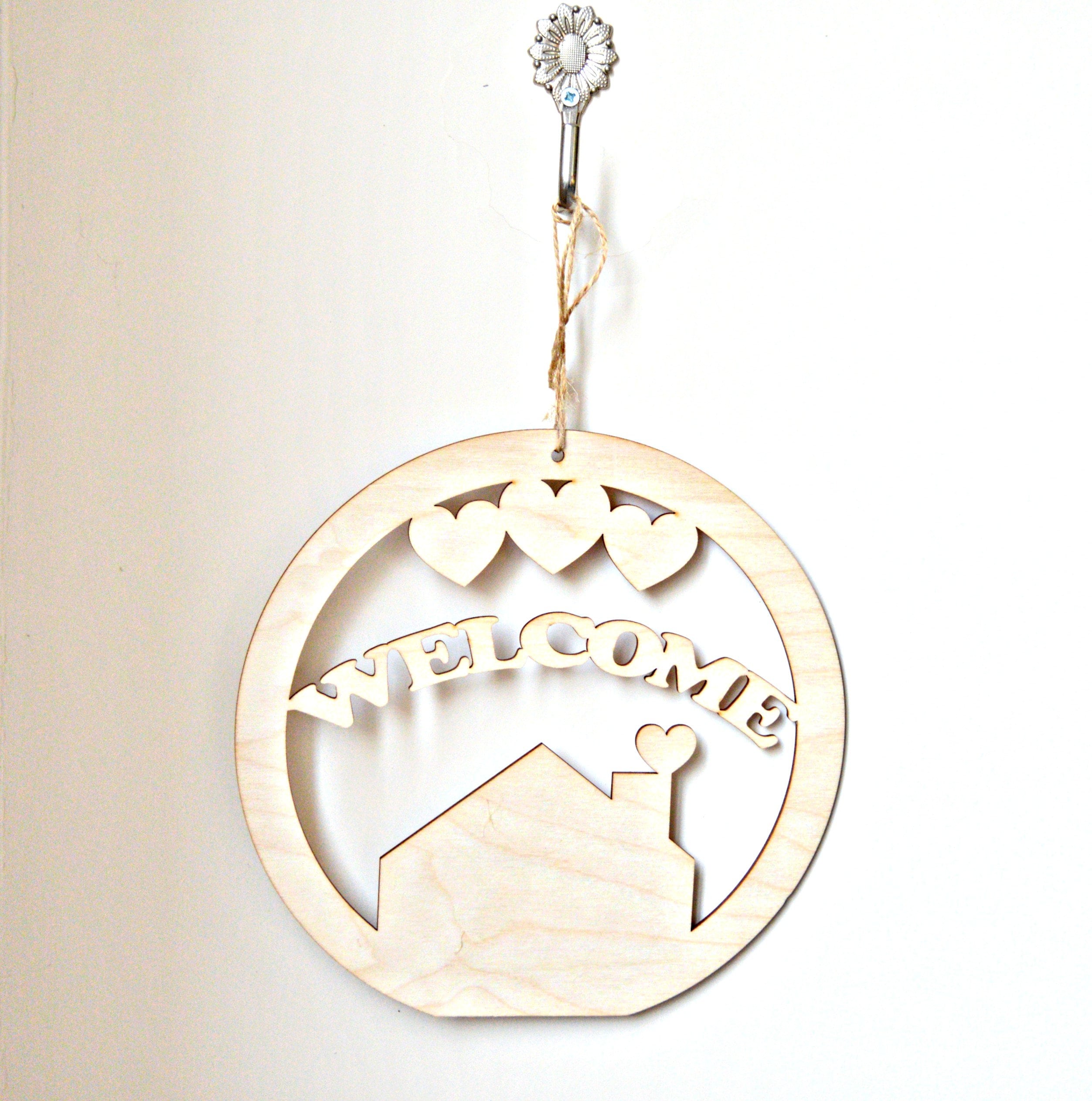 Señal de bienvenida a casa letrero de madera de bienvenida | Etsy