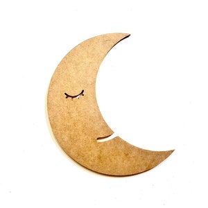 Unfinished Wooden Moon Shape MDF Moon Shape Unfinished Moon | Etsy