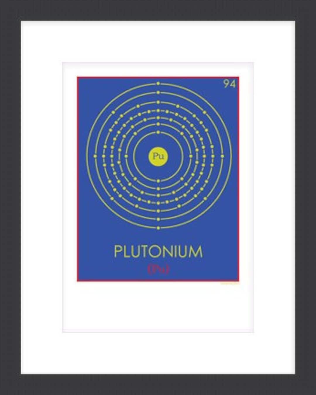 A4 Stylised Bright Plutonium Atom Downloadable Print - Etsy