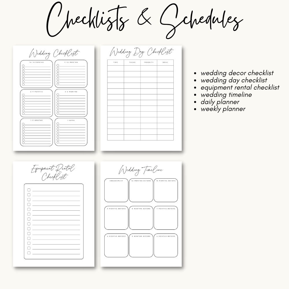 Wedding Planner, Wedding Planner Printable, Printable Wedding Planner ...