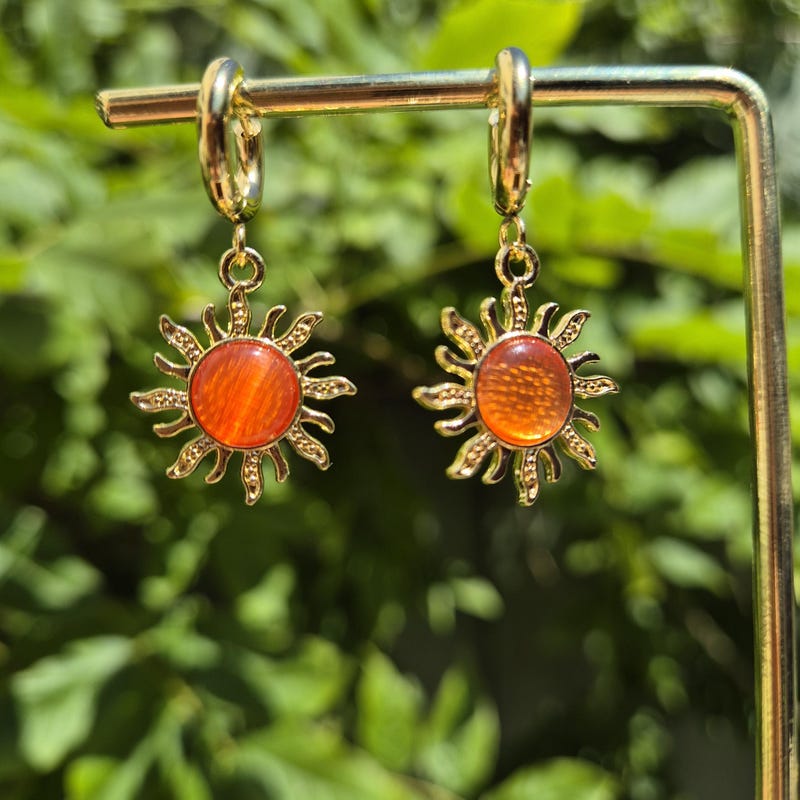 Orange Witchy Earrings - Etsy UK