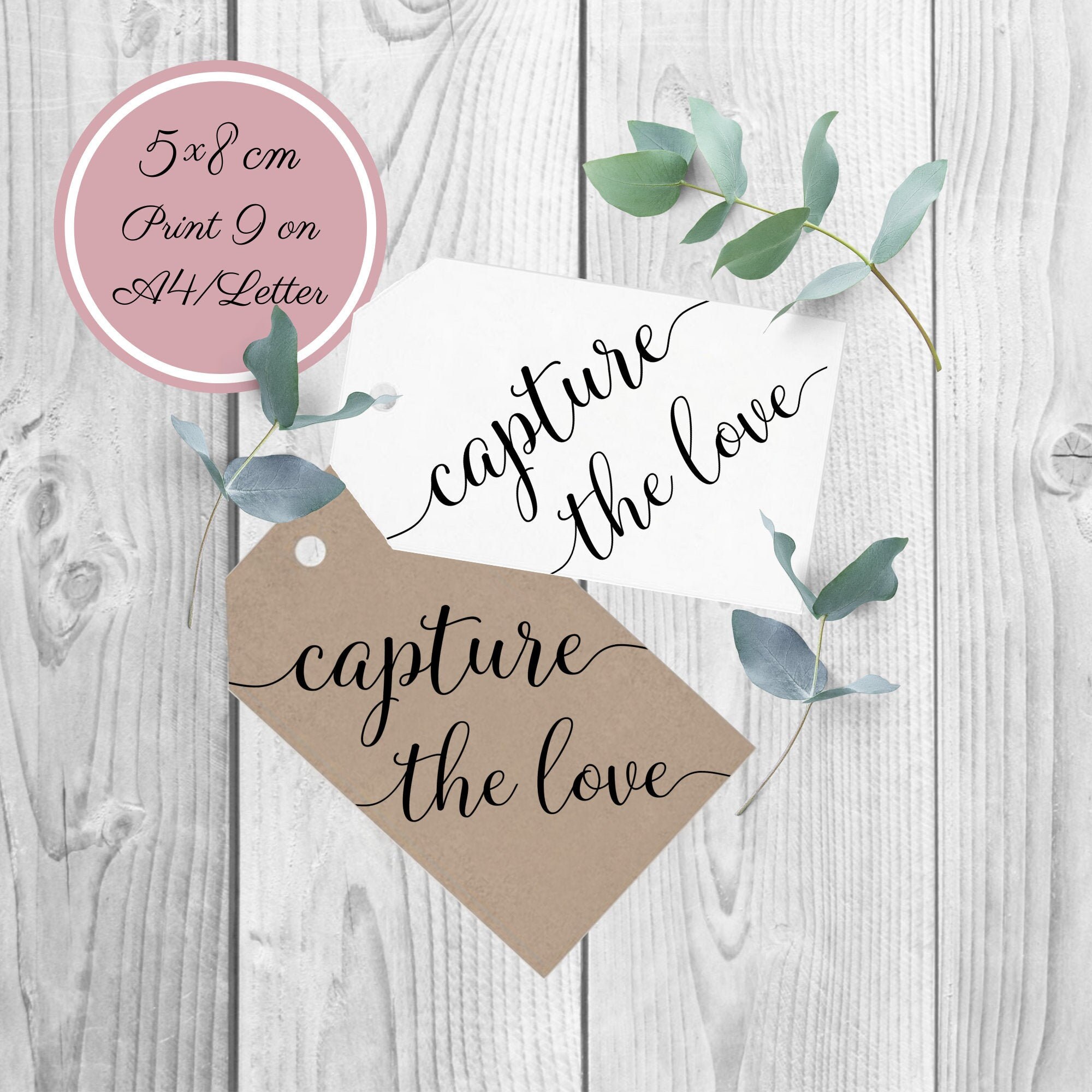 Printable Disposable Camera Tags Capture the Love Gift Tag - Etsy