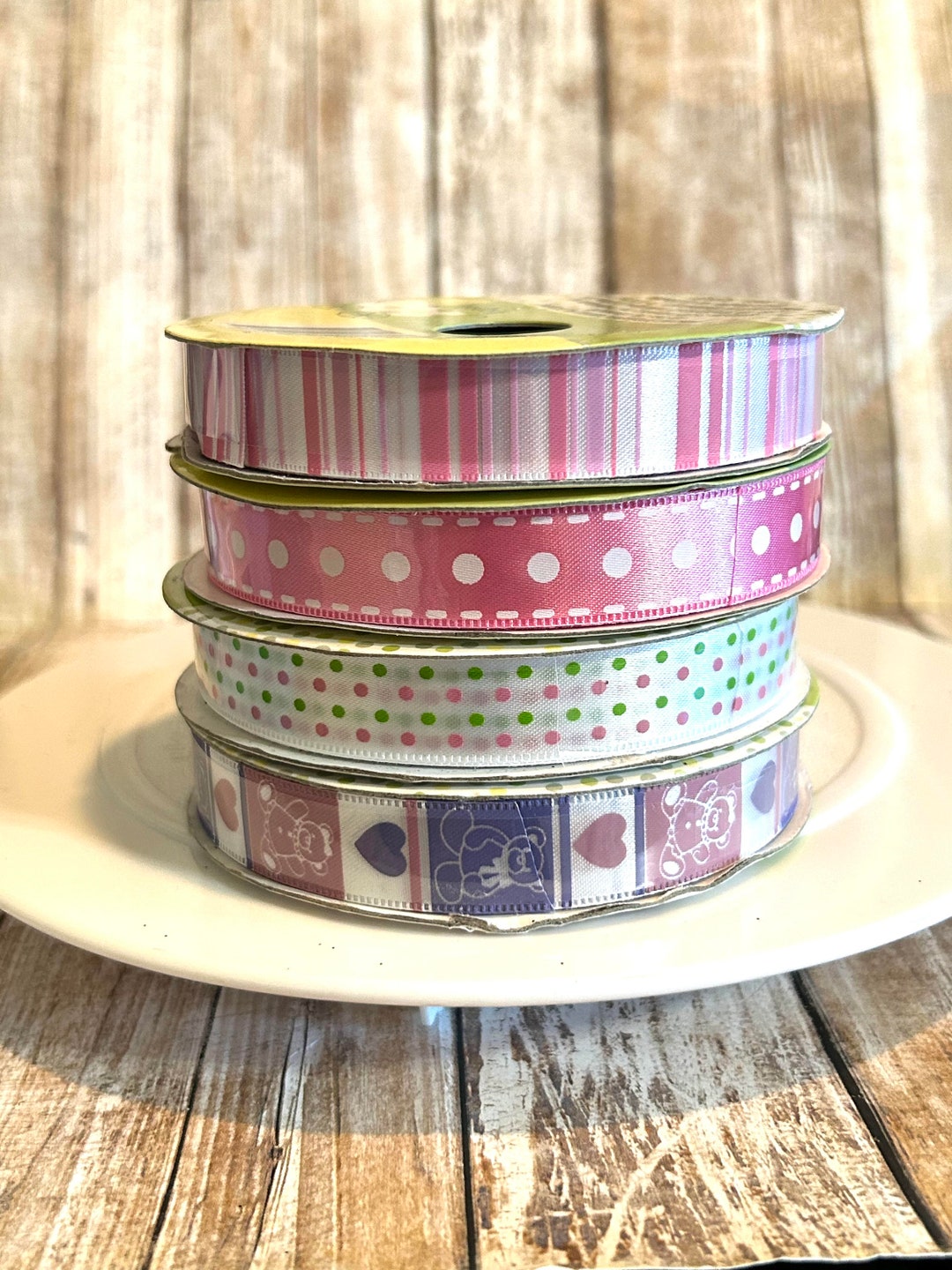 5/8" Baby Shower Satin Ribbon,satin Ribbon,ribbon,baby Girl Ribbon,hair ...