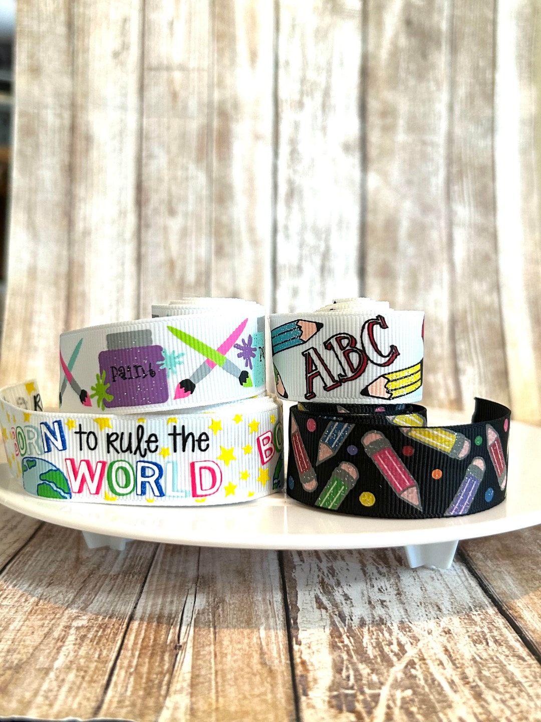 7/8" School Grosgrain Ribbon,school Ribbon,ribbon,hair Bow Ribbon,back ...