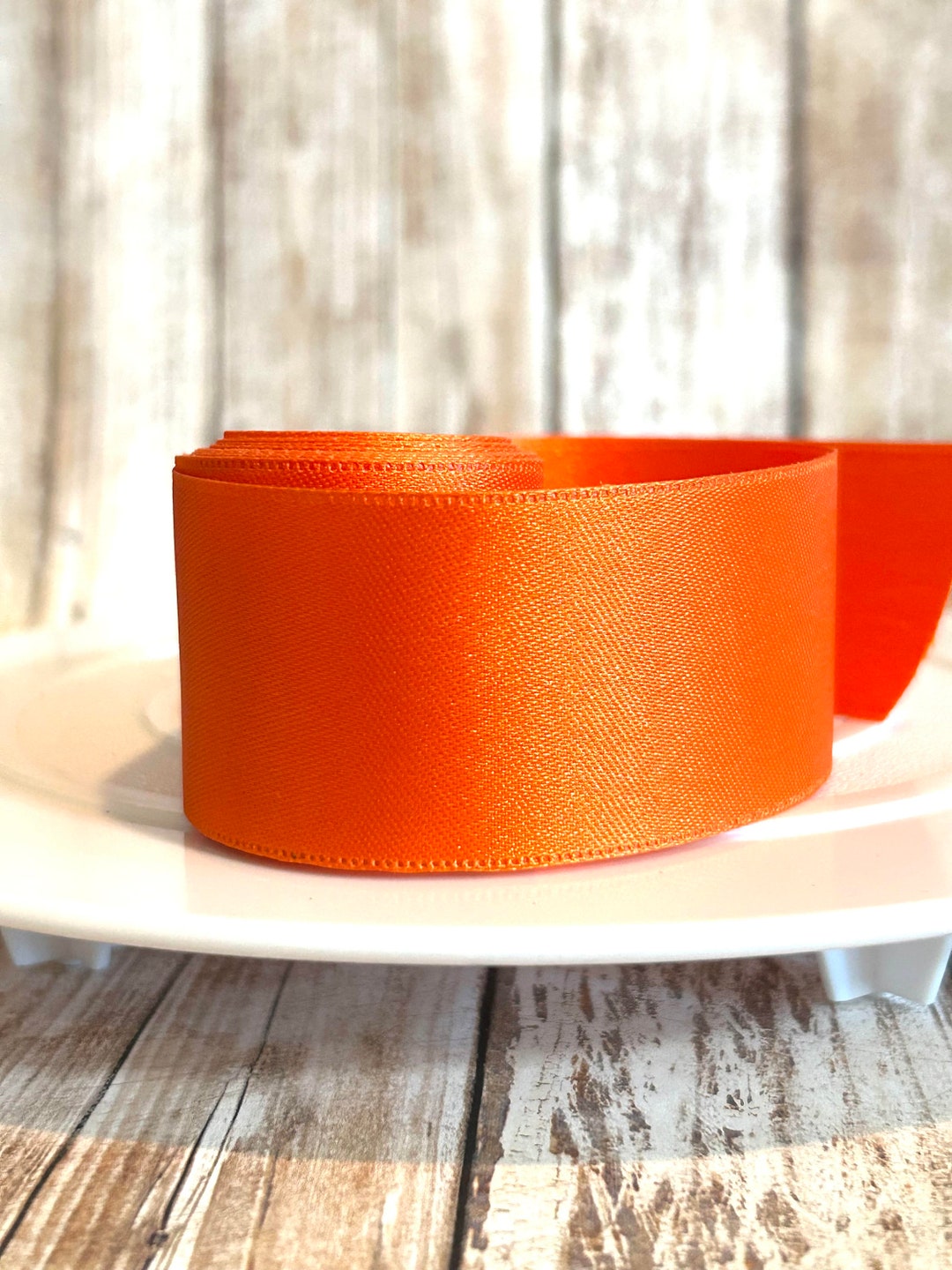 1 3/8" Orange Satin Ribbon,ribbon by the Yard,ribbon,satin Ribbon,hair ...