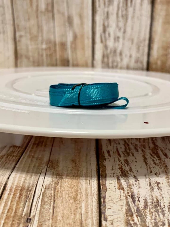 1/4 Teal Blue Satin Ribbon/ribbon by the | Etsy