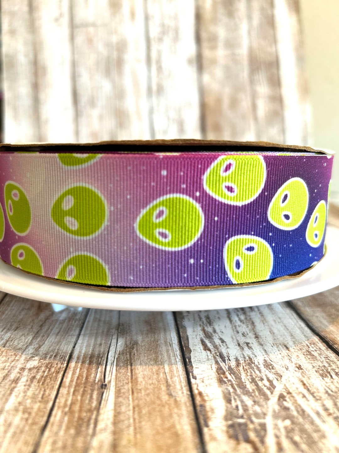 1.5" Alien Grosgrain Ribbon,ribbon,hair Bow Ribbon,celestial Ribbon ...