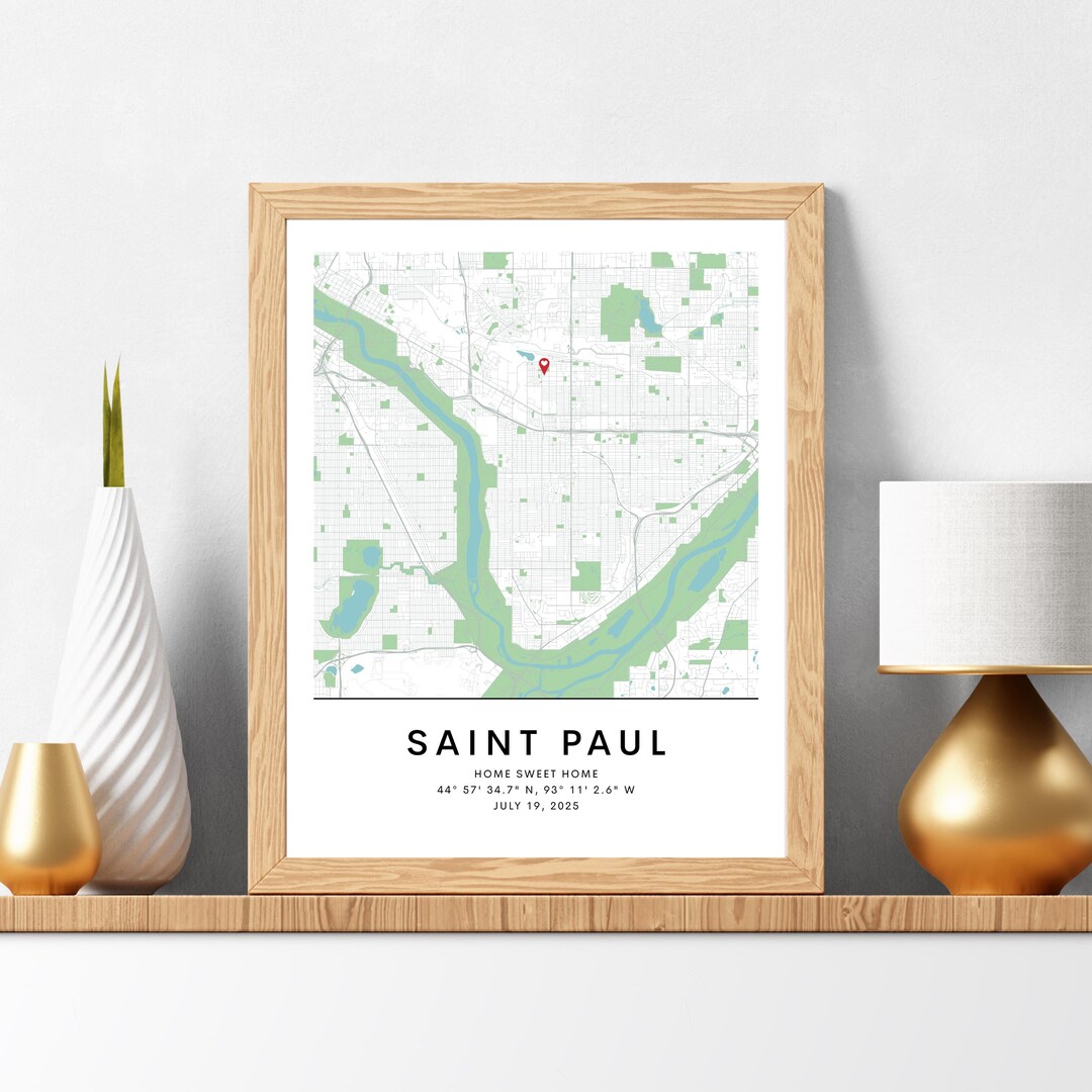 Custom Map, Modern City Map, House Map, Housewarming Gift, First Home ...