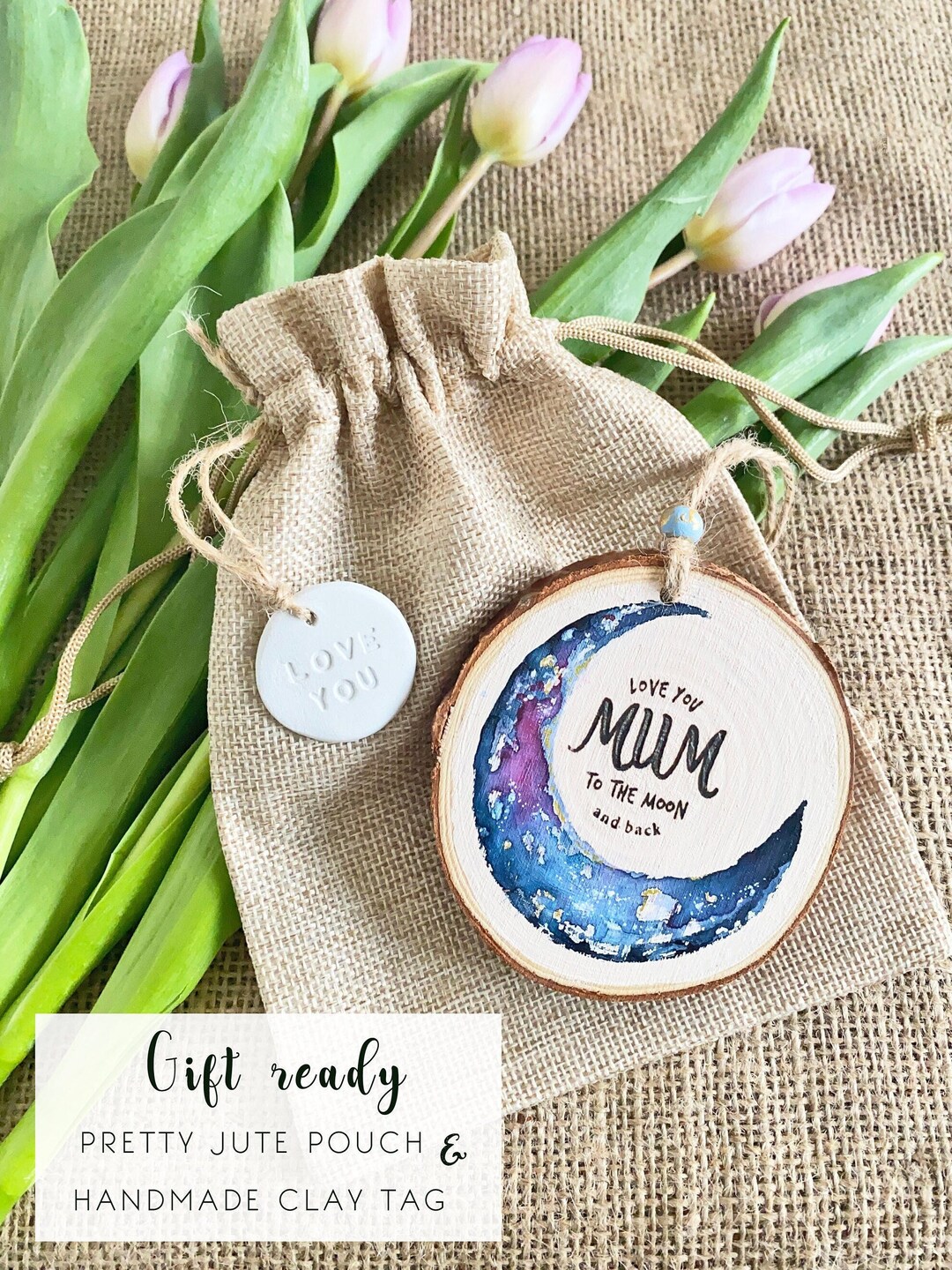 Mum Love You to the Moon and Back Ornament, Mothers Day Personalised ...